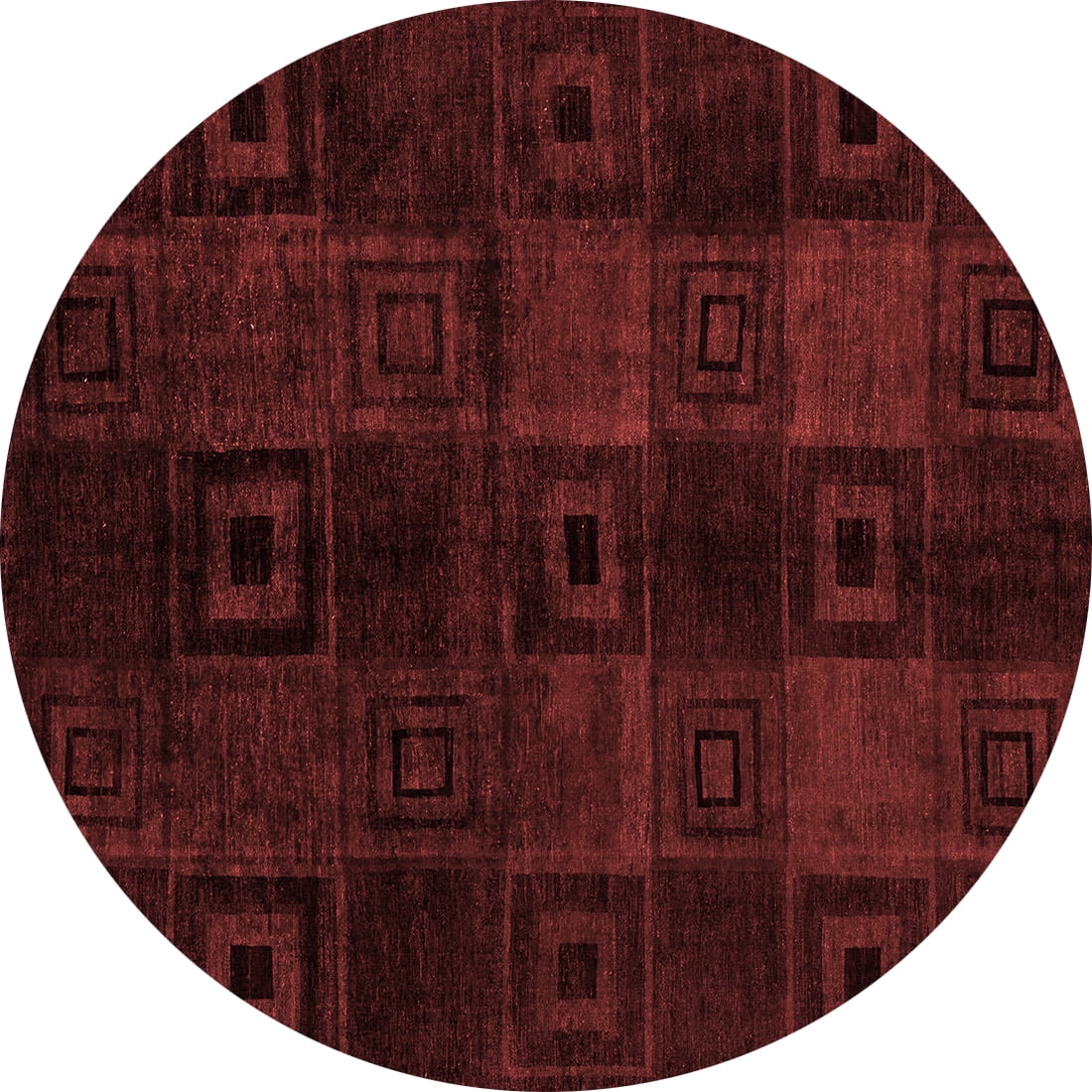 Ahgly Company Machine Washable Indoor Round Abstract Red Modern Area ...