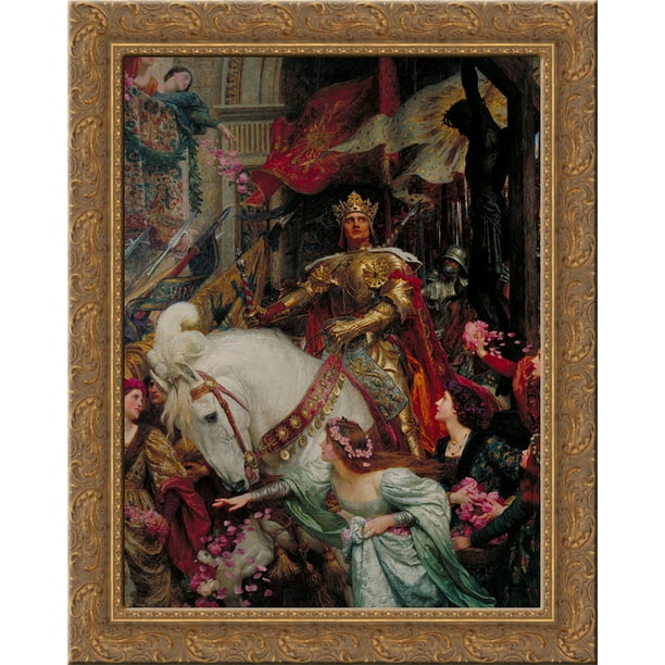 The Two Crowns 24x20 Gold Ornate Wood Framed Canvas Art by Frank ...