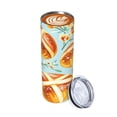 20oz Stainless Steel Mug Reusable Tumbler With Lid And Straw For Hot ...