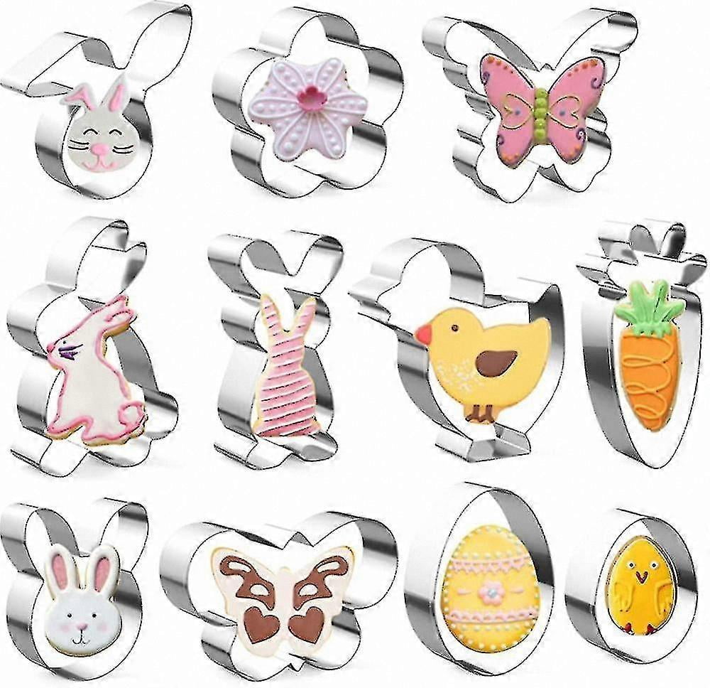 Easter Cookie Cutter Set, 11-Piece Stainless Steel Shapes Including ...