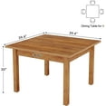 Tribesigns 39.4 Inches Square Dining Table for 4, Oak Finish Top, Solid ...
