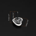 Uxcell Heart Shaped Push Pins Steel Point for Cork Board, Clear 100 ...