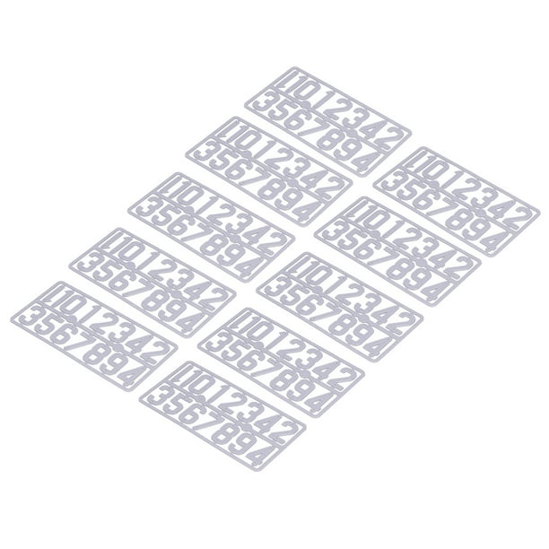 Plastic Number Tag,10Set Plastic Number Tag Disassemble Number Board ...
