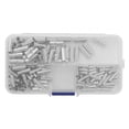 BIMZUC 150 Piece Bare Non Insulated Butt Connector Splice Wire Terminal ...