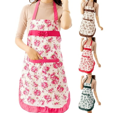 Mainstays Chef Kitchen Apron, 28" x 32" Coffee Cotton Bib Apron with ...