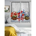 Independence Day Sheer Curtains for Living Room Bedroom Hydrangea Poppy ...