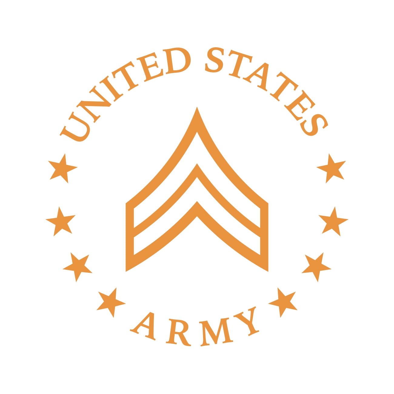 E-4 Corporal US Army Rank Sticker Decal Die Cut - Self Adhesive Vinyl ...