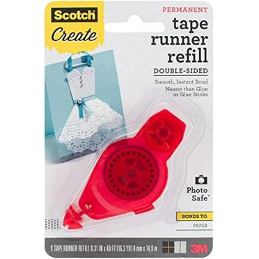 Scotch Repositionable Adhesive Roller, .31 x 49 ft - Walmart.com