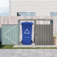 Outdoor Trash Can Storage, Storage Shed for 2 Trash cans and Tools ...