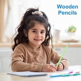 Uxcell Round Pencils, 12 Pack Triangle HB Graphite Pencil with Eraser ...