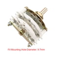 4P3T 4 Pole 3 Position 2-Deck Band Channel Rotary Switch Selector ...