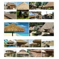 Outdoor Tropical Fake Beach - Artificial Palm Thatch Rolls for Tiki Bars, Grass Boat Blinds ...