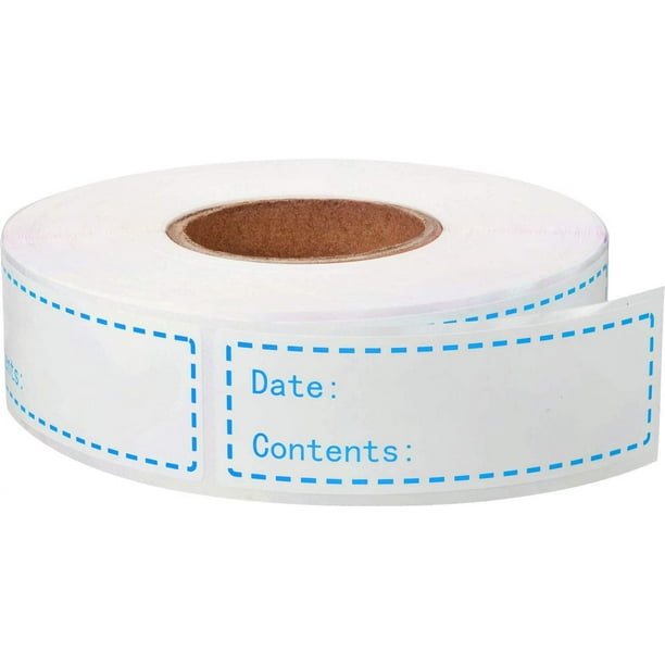 500 Pieces Food Freezer Labels 1 x 3 inches Self-Adhesive Removable ...