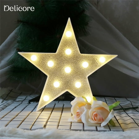 HISRFO LED Marquee Star, Glitter Star Marquee Lights, Light Up Shiny Star, Lighted Star Battery ...