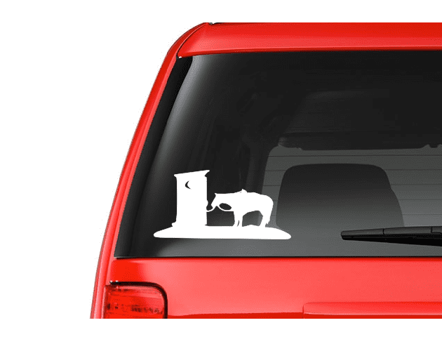 Outhouse and Horse (W3) Vinyl Decal Sticker Car/Truck Laptop/Netbook ...
