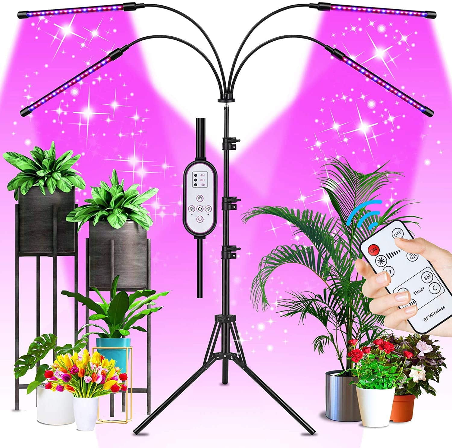LED Grow Light for Indoor Plants- 80W Full Spectrum Plant Grow Lamp ...