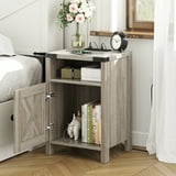 VEANERWOOD Nightstands Set of 2, Farmhouse End Tables with Charging ...