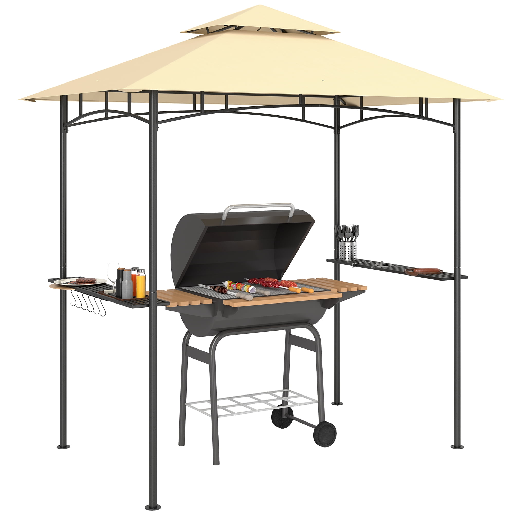 Click here for Outsunny 8 X 5 Grill Gazebo  Double Tiered Barbecu... prices
