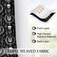 Cat and Skull Gothic Pattern Blackout Curtains,Triple Weaved Fabric ...