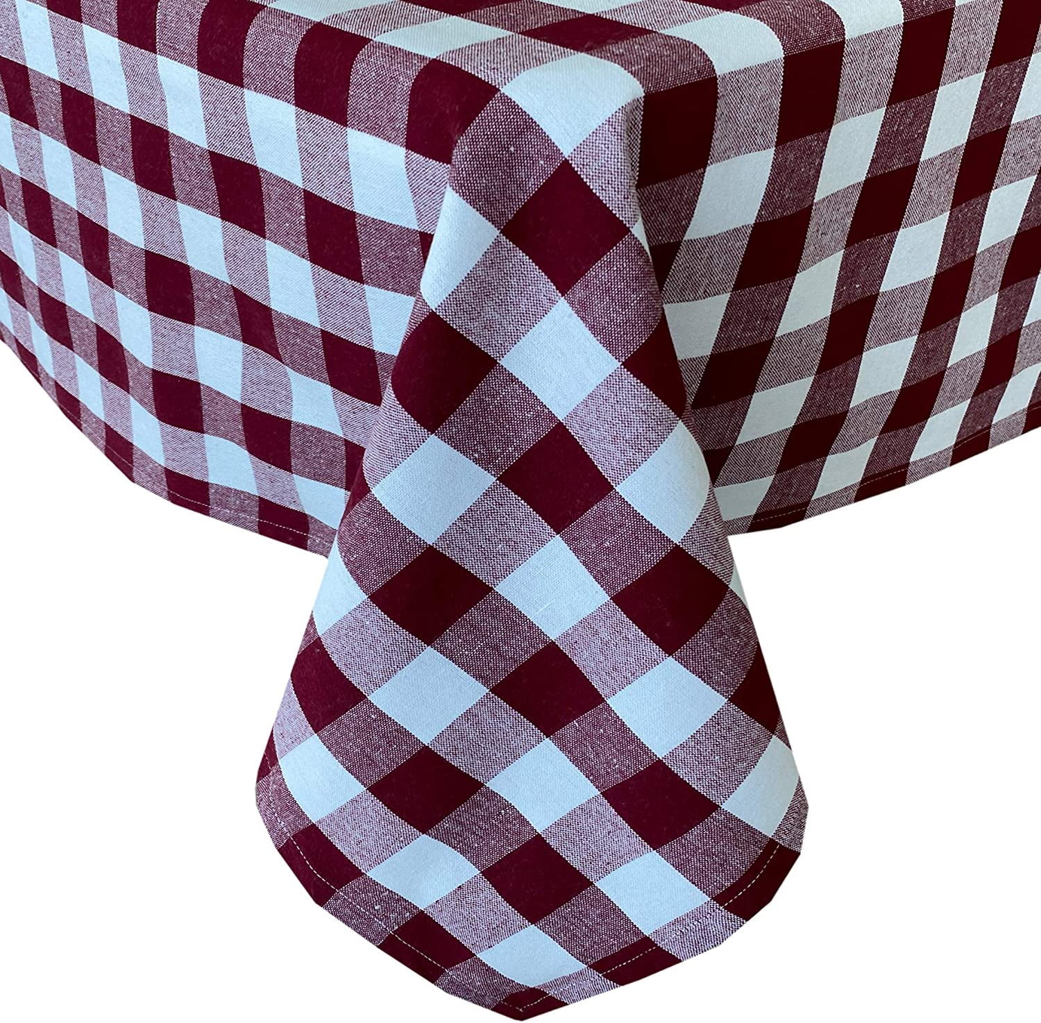 Newbridge Farmhouse Buffalo Check Rustic Cotton Tablecloth - Cottage ...