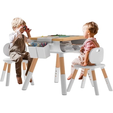 Yoneston Kids Square Wood Table, White Children's Play Table Kids ...