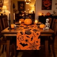 AZXY Halloween Table Runner 72x13 Inches, Ghost Bat Skull Spider Web ...
