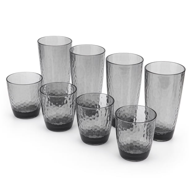 KX-Ware Hammered 15 Ounce and 26 Ounce Plastic Tumbler Acrylic Drinking ...