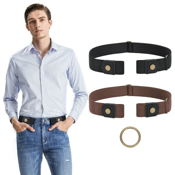 WHIPPY No Buckle Elastic Belt for Men, Nylon Stretch Buckle Free Belt for Jeans Pants - Walmart.com