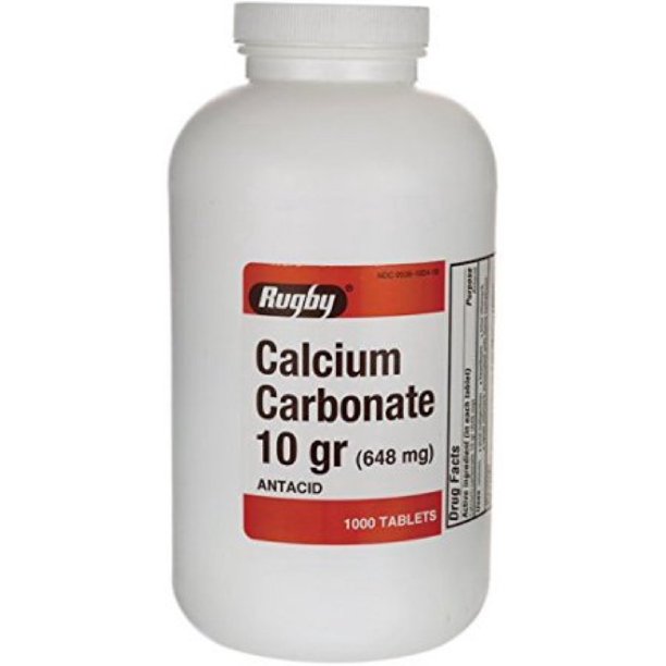 Rugby Calcium Carbonate Tablet, 648 mg, 1000 Count - Walmart.com