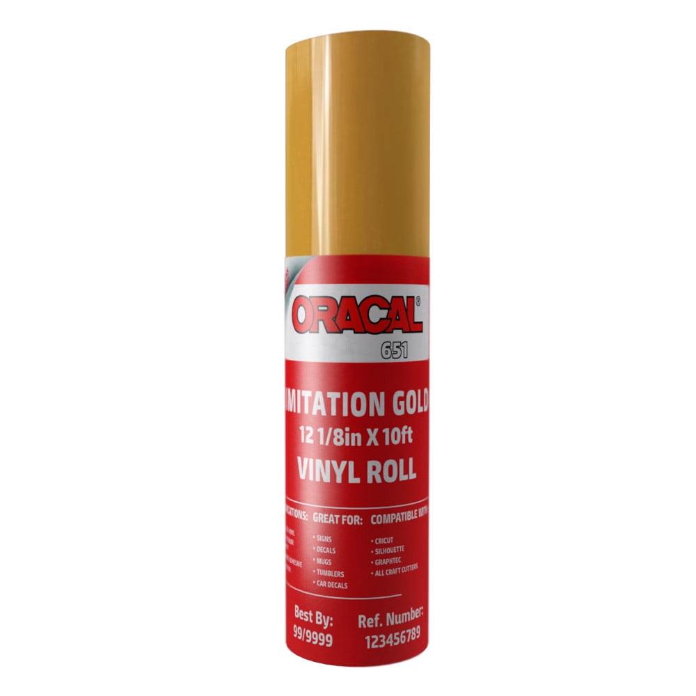 12" x 10ft Roll of Oracal 651 Imitation gold Craft Vinyl - Adhesive ...