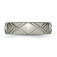Titanium Criss-cross Design 6mm Brushed and Polished Band - Walmart.com