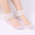 AJGRHE Women's No Show Socks Women’s Lace Spliced Ballerina Socks Short ...