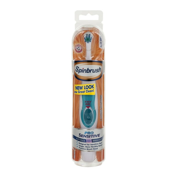 Arm & Hammer Spinbrush Pro Sensitive Ultra Soft Powered Toothbrush ...