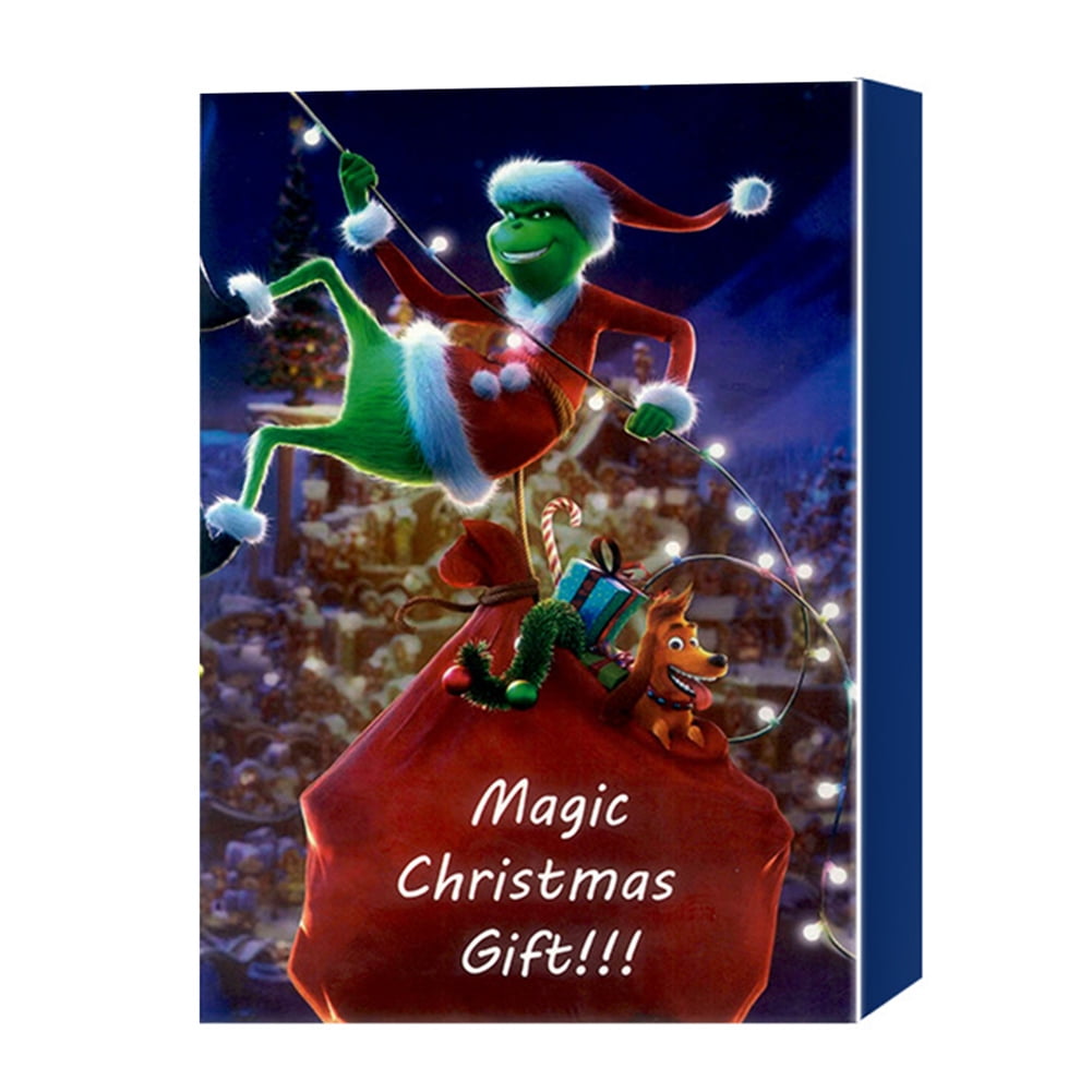 24 Days Cute Cartoon Elf Figures Doll Calendar Blindbox Grinch Panic ...
