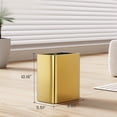 Gold Stainless Steel Small Wastebasket For Bathroom, Bedroom, Office ...