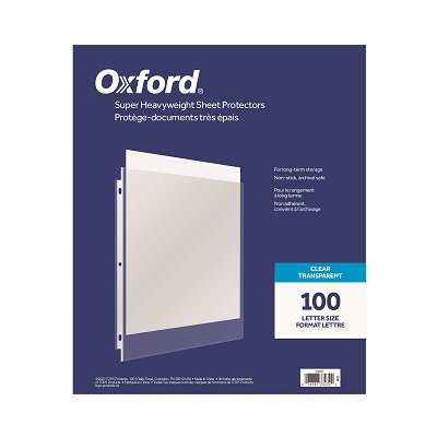 Sheet Protector-Letter, Heavy Weight, Clear 4Mil 100/Box | Walmart Canada