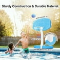 Outdoor Swimming Pool Basketball Hoop Volleyball Net System w/ Base ...