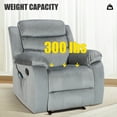 Massage Heated Recliner Chair 37.76" Width Recliner Living Room Manual ...