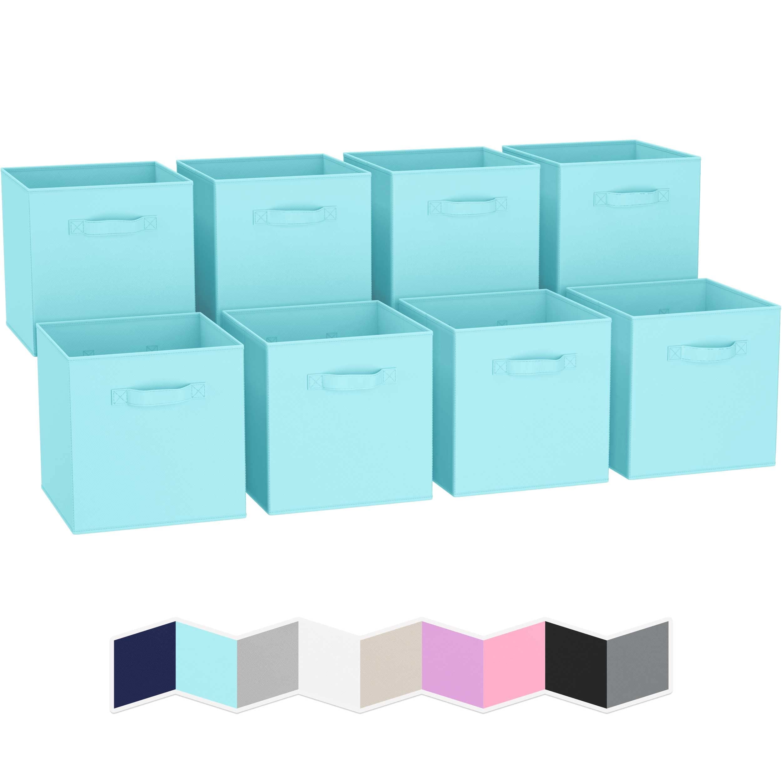 Royexe Storage Cubes - 11 inch Cube Storage Bins (Set of 8). Fabric ...