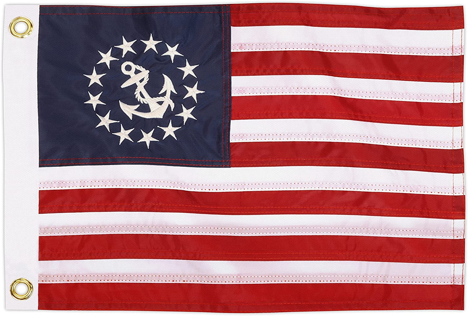 Anley 12"x18" United States Official Yacht Ensign Flag - USA Nautical ...