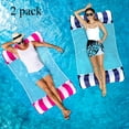 2/4/6 Pack Inflatable Pool Floats for Adults - Classic Striped Swimming ...