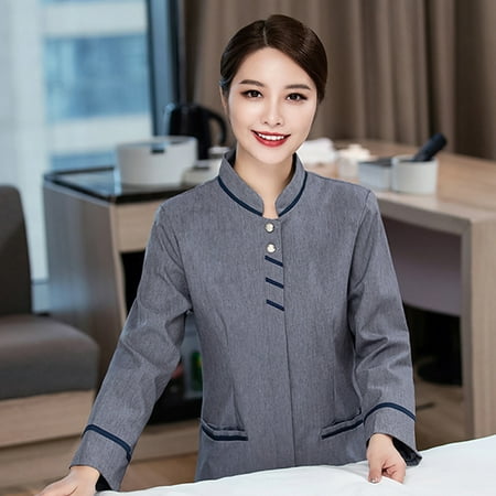 Housekeeping Uniforms Long Sleeved Practical Jacket Neat Routing ...