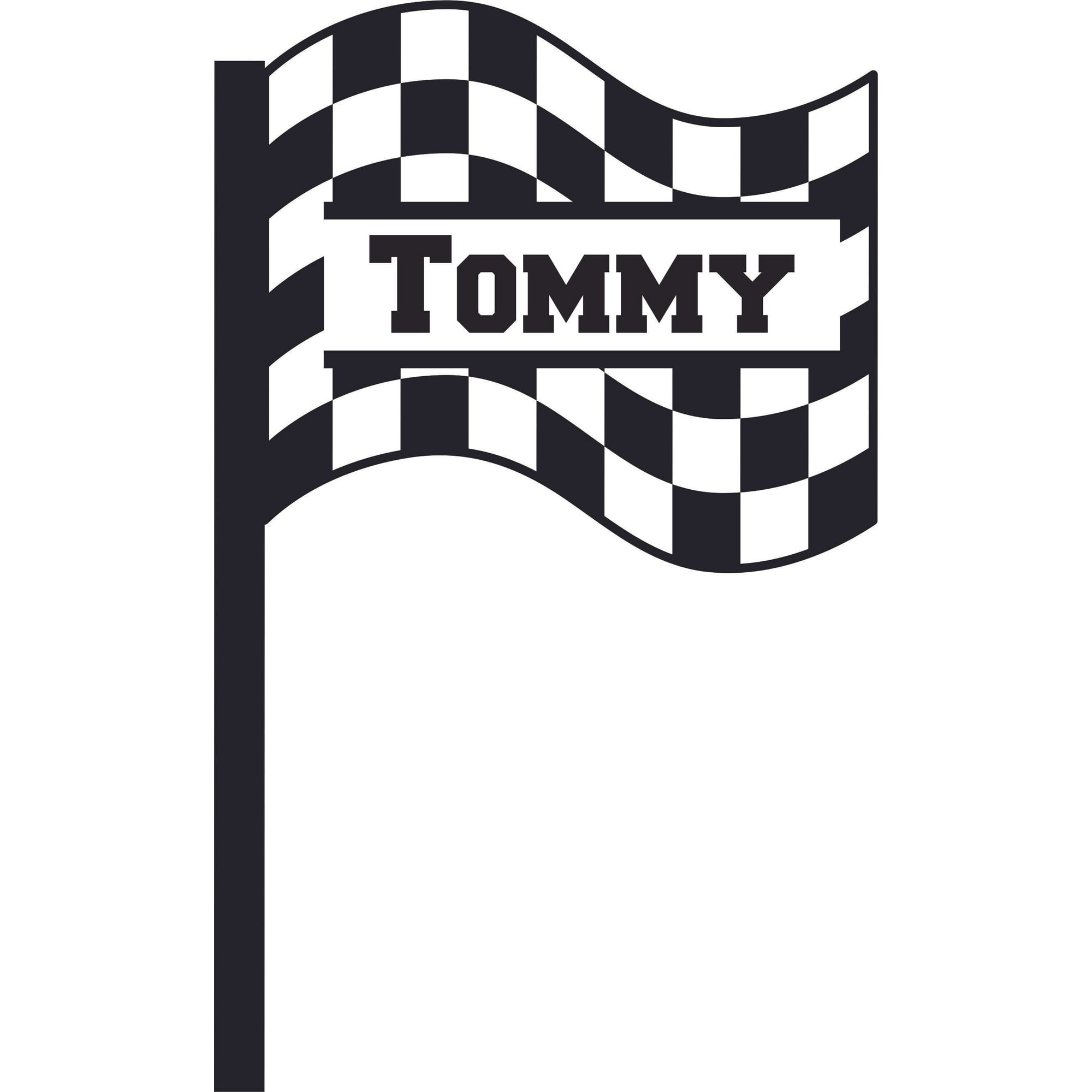 Race Car Flags Cartoon