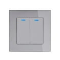 Glass Panel 1/2/3/4 Gang 1 Way Reset Pulse Switch Momentary Contact ...