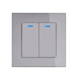 Glass Panel 1/2/3/4 Gang 1 Way Reset Pulse Switch Momentary Contact ...