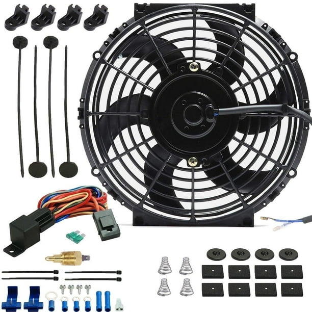 10-11 Inch 90w Electric Radiator Fan Grounding Thermostat Switch Wire ...
