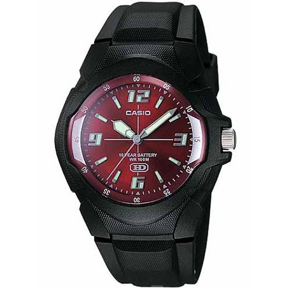 Casio - Men's Core MW600F-2AV Black Resin Quartz Watch - Walmart.com ...