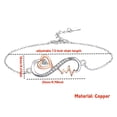 MASALADI Mother Daughter Infinity Heart Bracelet, Rose Gold Double ...