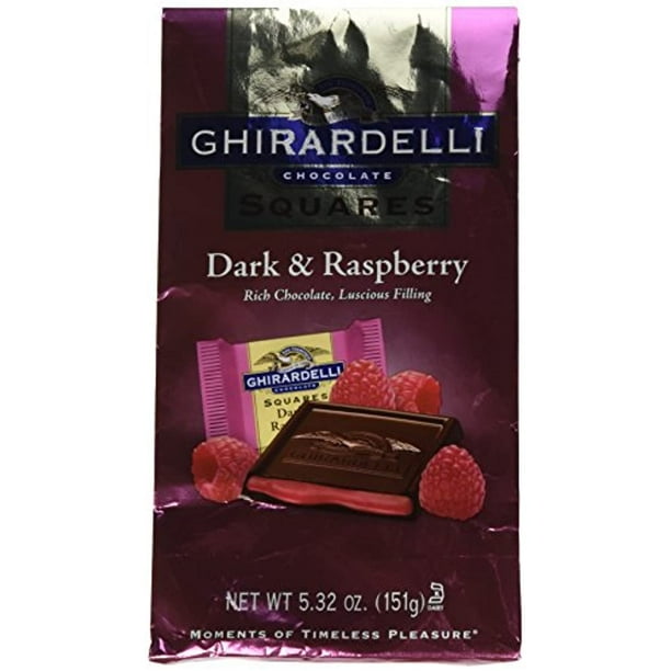 Ghirardelli Dark Chocolate Raspberry Squares, 5.32 Ounces - Walmart.com