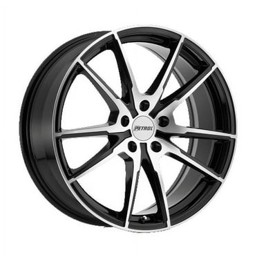 Petrol P4C 18X8 5X108 40Et 72.1Cb Gloss Black W/ Machined Cut Lip Wheel ...